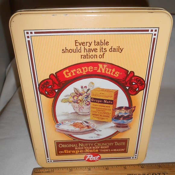 Post | Kitchen | Vintage Post Grape Nuts Collectible Canister Tin New ...